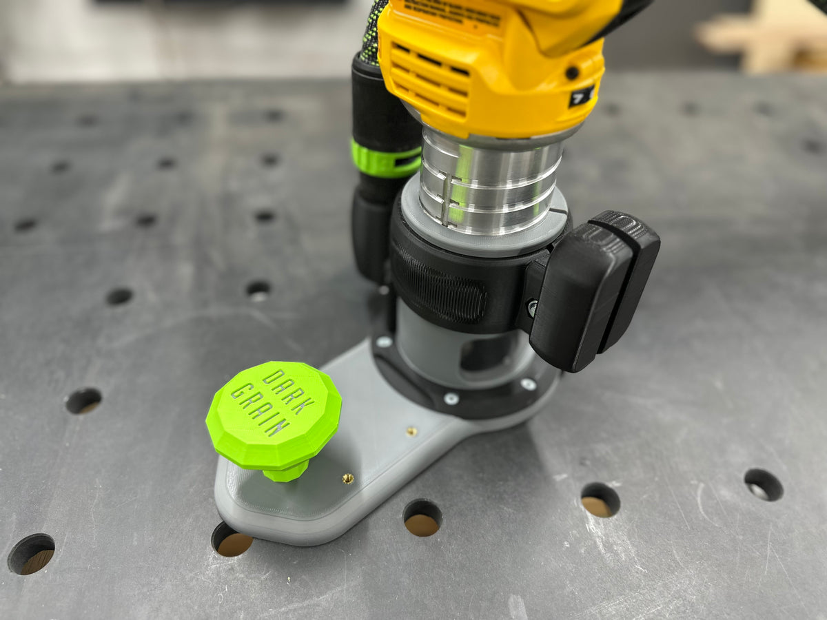 Improved Router Base Plate & Track Guide – Dark Grain 3D Printing