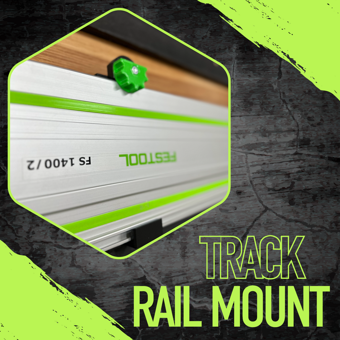 Track Saw Rail Mount – Dark Grain 3D Printing