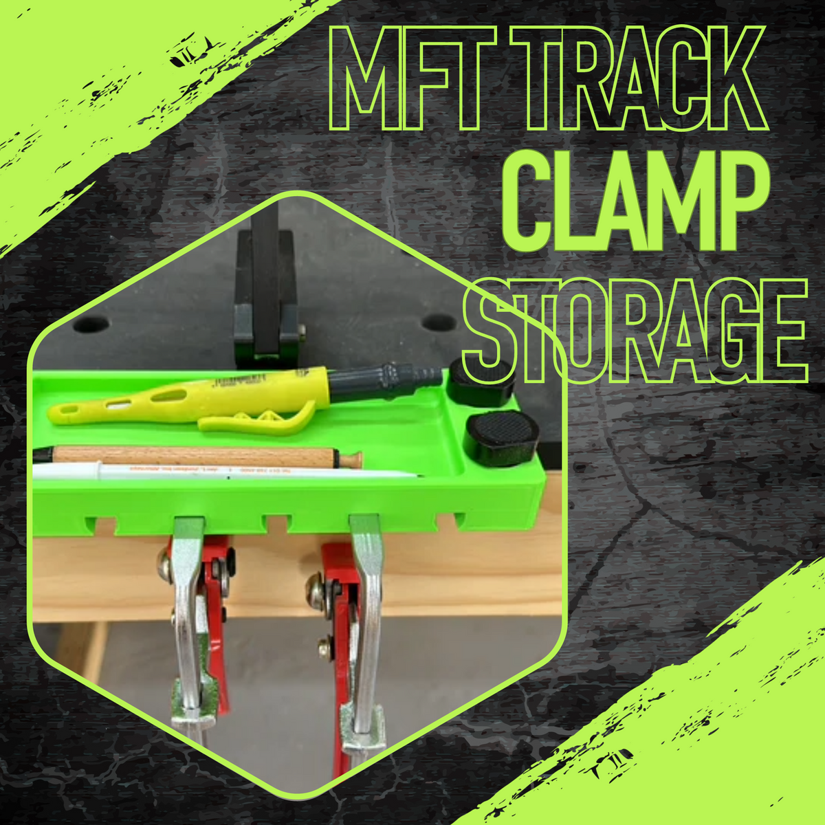 MFT Slot Track Clamp Storage – Dark Grain 3D Printing