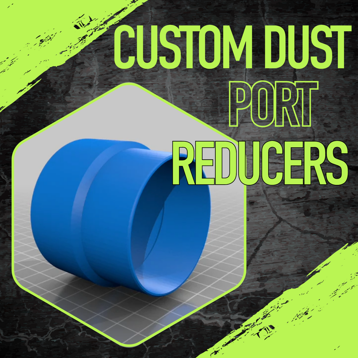 Custom Dust Collection Reducers – Dark Grain 3D Printing