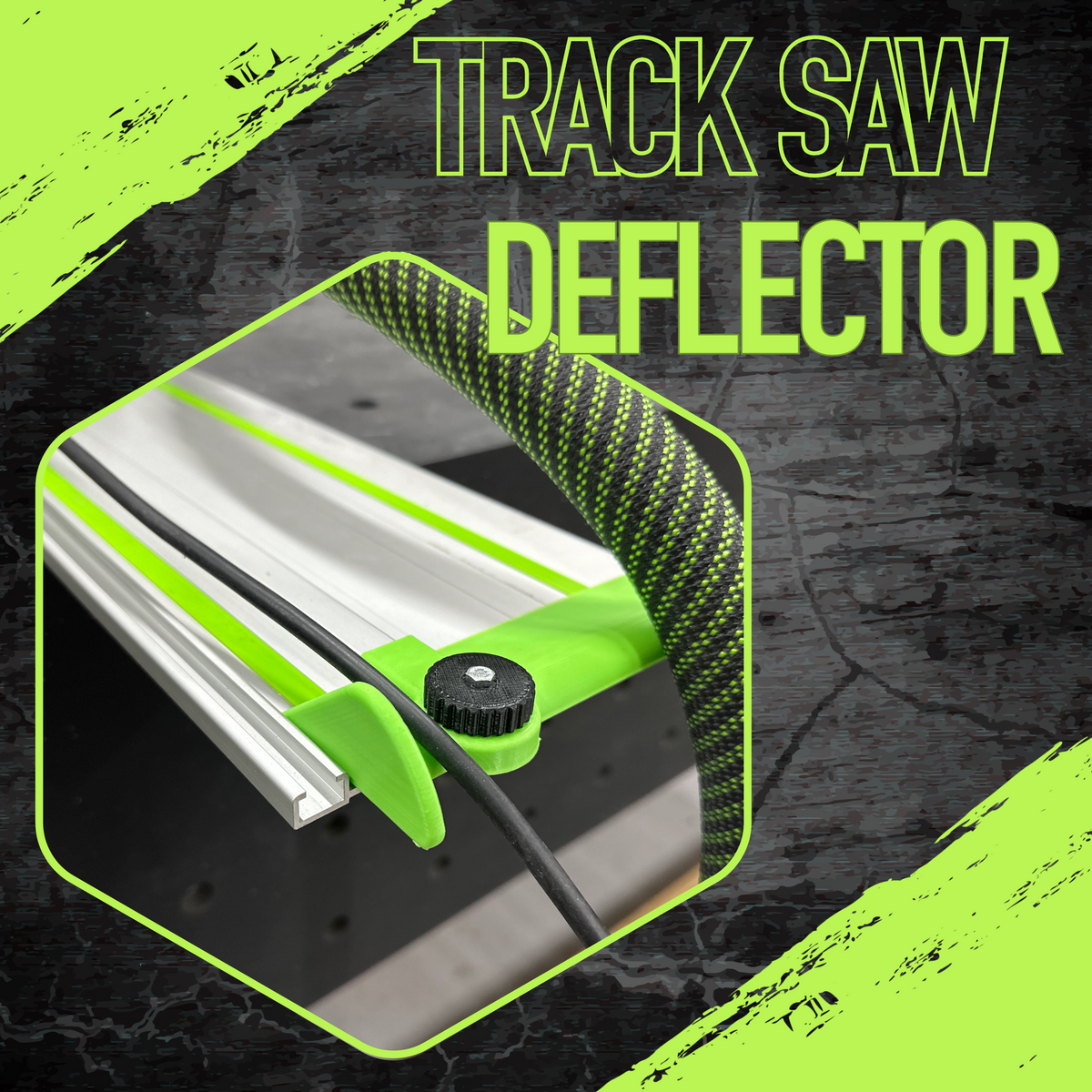 Track Saw Deflector – Dark Grain 3D Printing