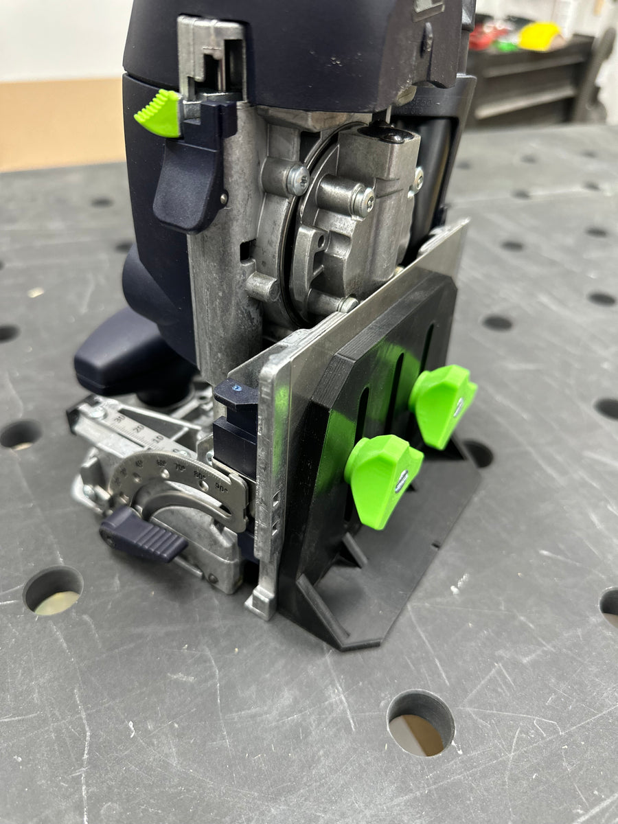 Domino Machine Edge Mortising Fence – Dark Grain 3D Printing