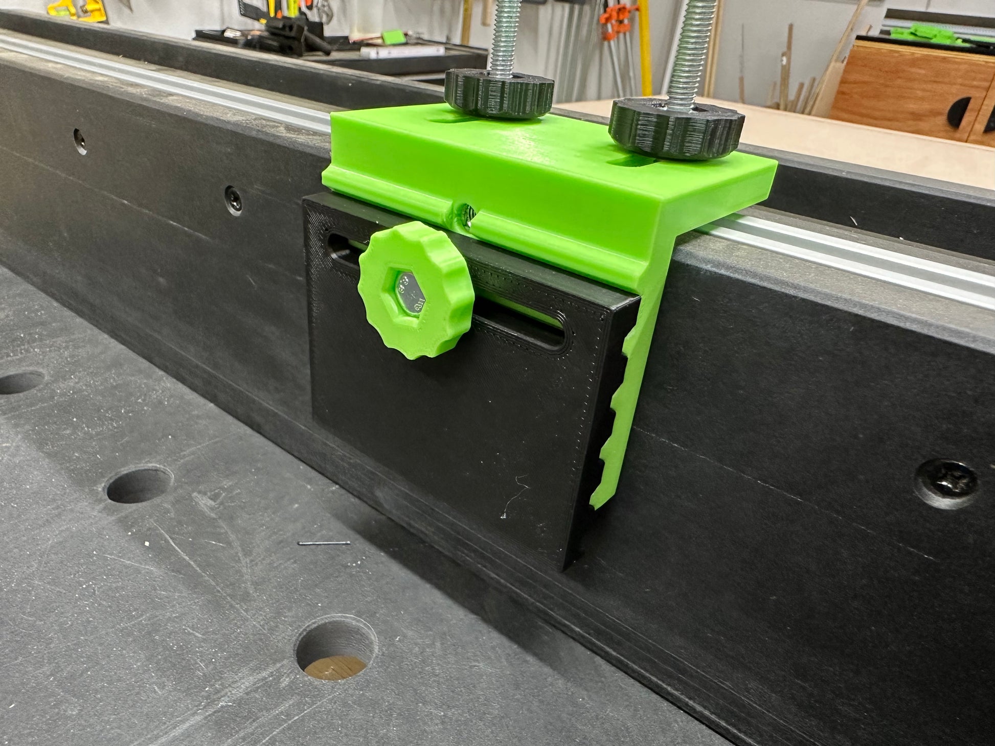 Fence Stop Block – Dark Grain 3D Printing