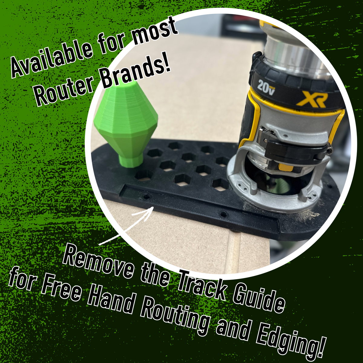 Router Base Plate and Guide – Dark Grain 3D Printing